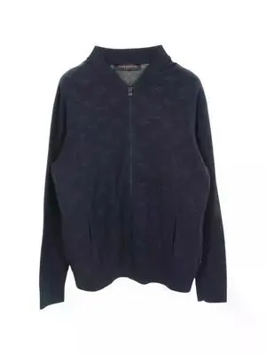 LOUIS VUITTON Monogram Knitted Bomber Jacket