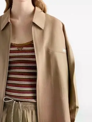 Prada Mohair Wool Blouson Jacket - Brown