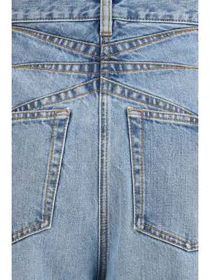 Alaïa Rounded Leg High-rise Denim Trousers
