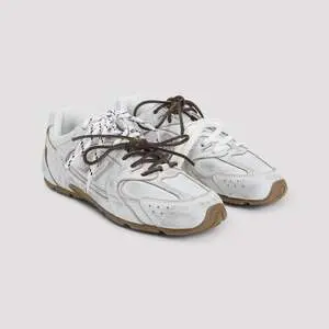 Miu Miu X New Balance Calf Leather Distressed Sneakers