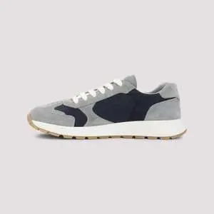 Prada Suede And Re-nylon Low Top Sneakers - Multicolor