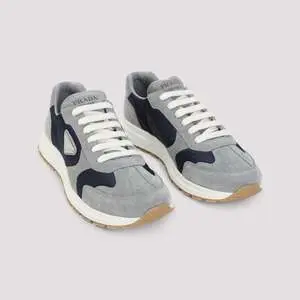 Prada Suede And Re-nylon Low Top Sneakers - Multicolor