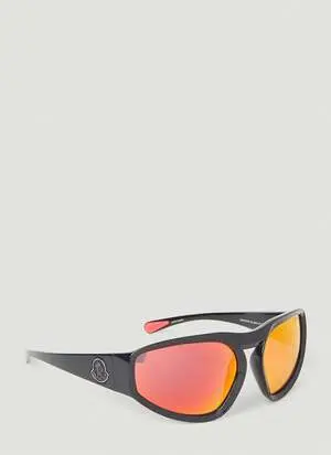 Moncler Pentagra Oval Mirrored Lens Sunglasses