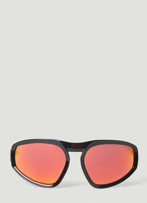 Moncler Pentagra Oval Mirrored Lens Sunglasses