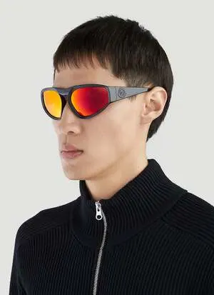 Moncler Pentagra Oval Mirrored Lens Sunglasses