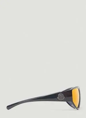 Moncler Pentagra Oval Mirrored Lens Sunglasses