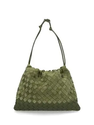 Bottega Veneta Calfskin Clutch With Intrecciato Detail - Green