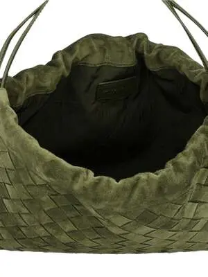 Bottega Veneta Calfskin Clutch With Intrecciato Detail - Green