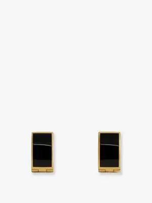 TOTEME Signature Brass Earrings With Engraved Logo - Multicolor