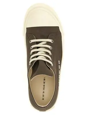Rick Owens Extreme Low Top Canvas Sneakers - Brown