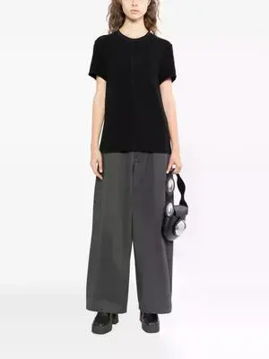 TEAM WANG DESIGN Crew Neck T-shirt With Seam Detail