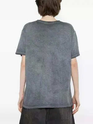 R13 Washed-effect Slogan Print T-shirt
