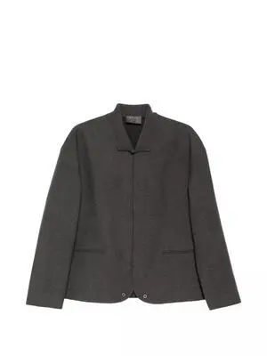 TEAM WANG DESIGN Ash Ribbed Frog-fastening Jacket