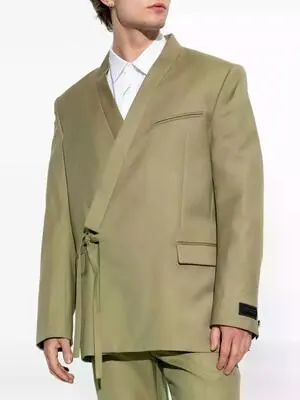 Kenzo Wrap-tie Virgin-wool Jacket