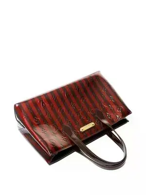 LOUIS VUITTON Monogram Vernis Rayure Wilshere Pm Handbag - Red