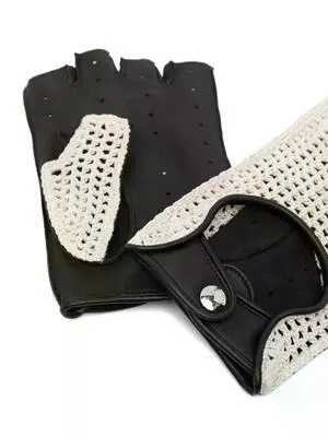 CAUSSE Crochet-knit Fingerless Gloves
