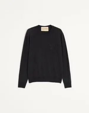 Valentino Garavani Wool Jumper With Vlogo Embroidery