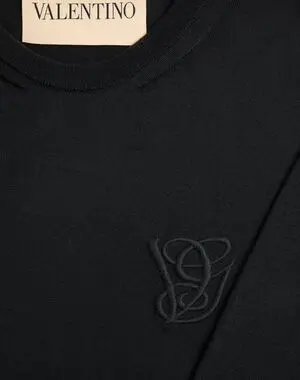 Valentino Garavani Wool Jumper With Vlogo Embroidery