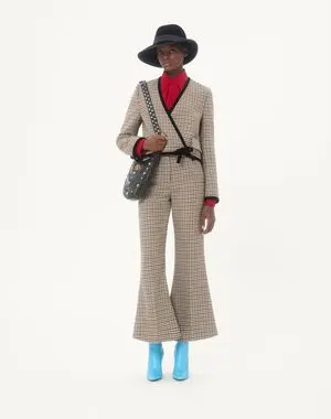 Valentino Garavani Houndstooth Flared Trousers