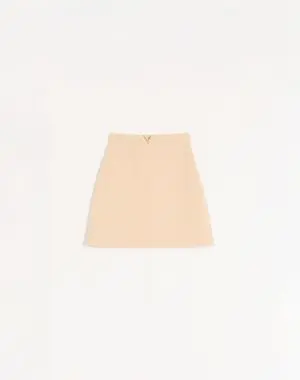 Valentino Garavani Valentino Curly Wool Short Skirt Birch