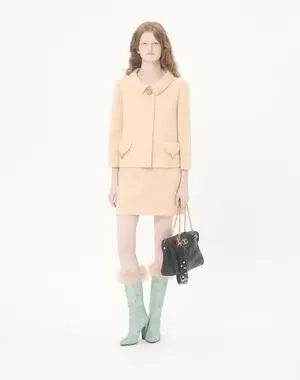 Valentino Garavani Curly Wool Short Skirt - Birch