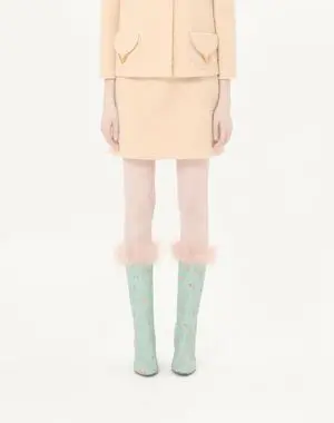 Valentino Garavani Curly Wool Short Skirt - Birch