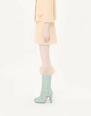 Valentino Garavani Curly Wool Short Skirt - Birch