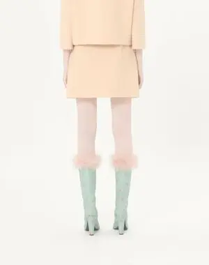 Valentino Garavani Curly Wool Short Skirt - Birch
