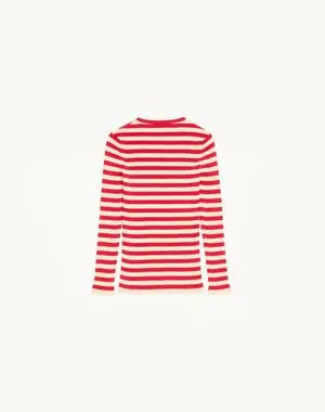 Valentino Garavani Striped Cotton Jumper - Birch/paris