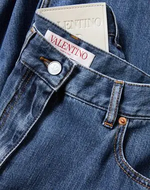 Valentino Garavani Blue Medio Trousers - Denim