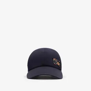 Burberry Knight Tropical Gabardine Baseball Cap - Navy