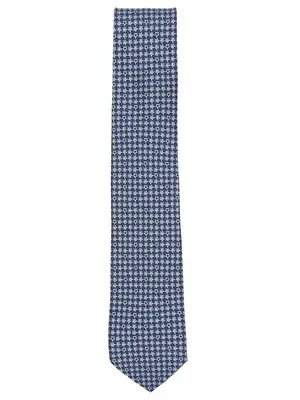 FERRAGAMO Silk Neck Tie - Blue