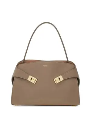 FERRAGAMO FERRAGAMO Medium Hug Soft Shoulder Bag Grey