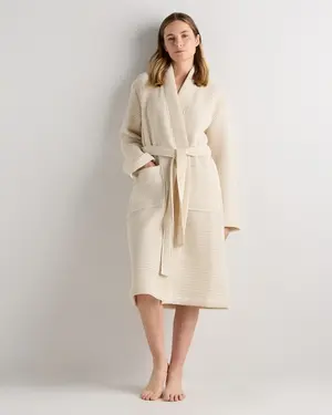 Quince Organic Turkish Waffle Robe - Birch