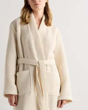 Quince Organic Turkish Waffle Robe - Birch