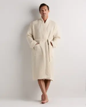Quince Organic Turkish Waffle Robe - Birch