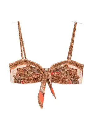 Zimmermann Mahon Bikini Top - Brown