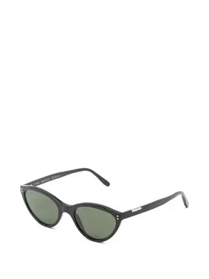 TOTEME Cat-eye Sunglasses With Silver-tone Logo Plaque - Black