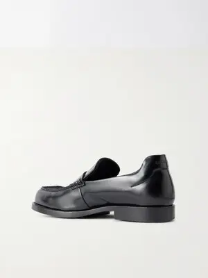 Balenciaga Calf Leather Square Toe Loafers