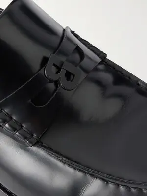 Balenciaga Calf Leather Square Toe Loafers