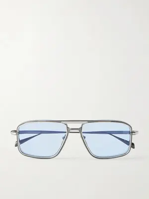 JACQUES MARIE MAGE Earl Aviator Titanium Sunglasses - Silver