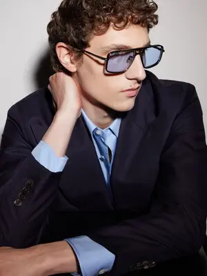 JACQUES MARIE MAGE Earl Aviator Titanium Sunglasses