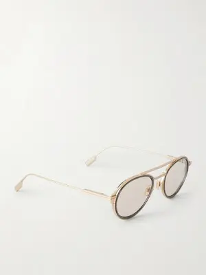 Zegna Aviator Frame Titanium Sunglasses