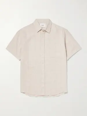 Nn07 Deon 5708 Linen Shirt - Neutrals