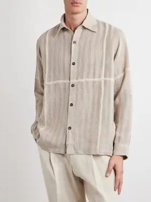 KARTIK RESEARCH Rabari Embroidered Linen Shirt