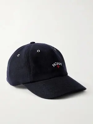 NOAH Logo-embroidered Cotton-twill Cap - Blue