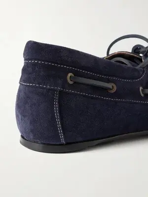 Manolo Blahnik Marino Suede Boat Shoes