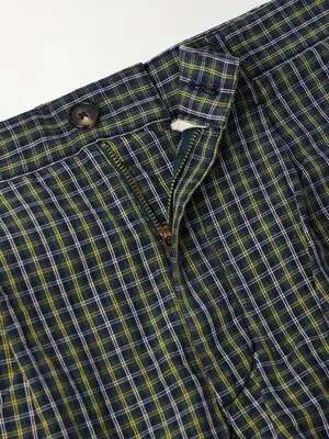 NOAH Straight-leg Pleated Checked Cotton And Linen-blend Seersucker Shorts