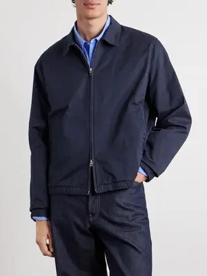 Rag & Bone Cotton-blend Twill Harrington Jacket - Blue