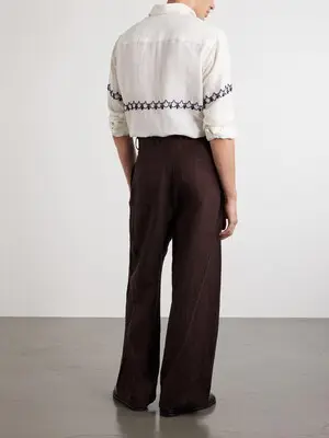KARTIK RESEARCH Rabari Embroidered Linen Trousers